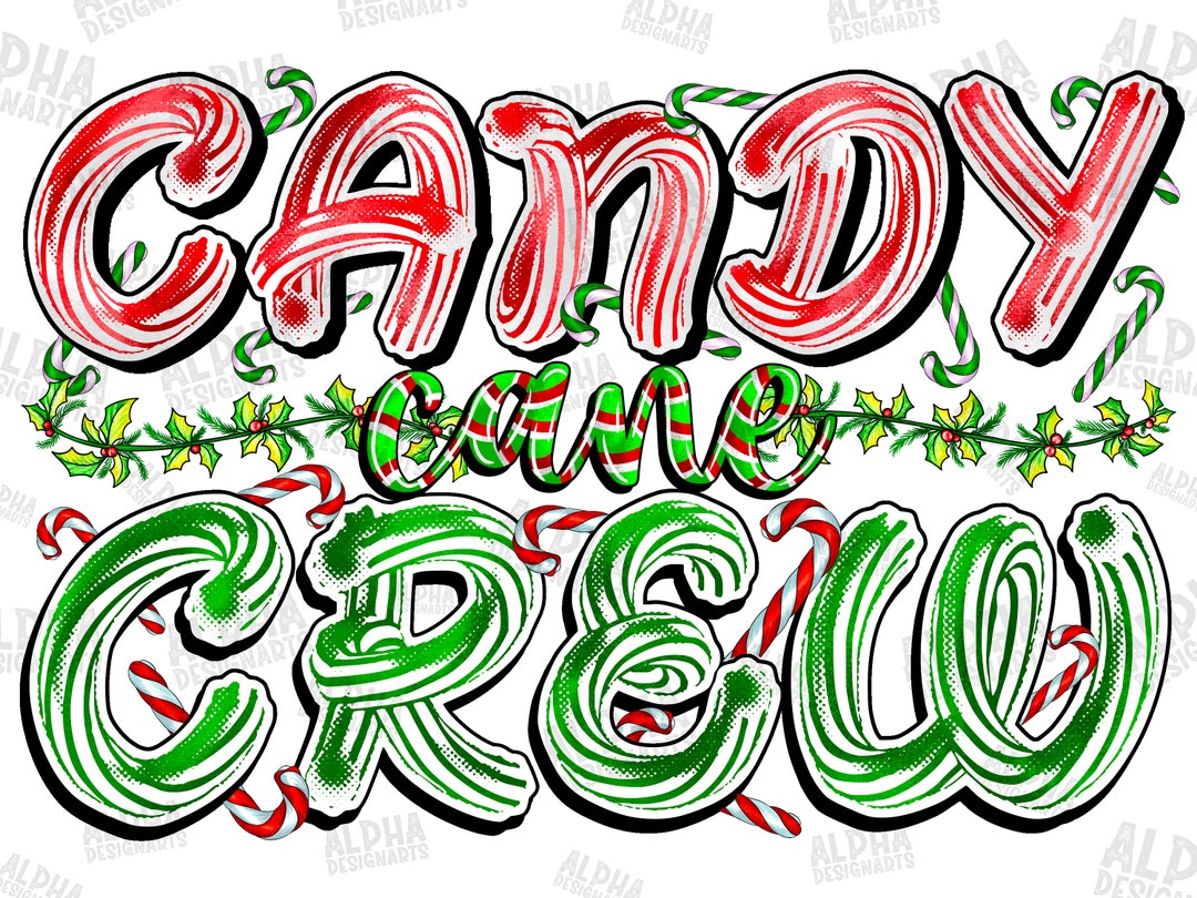Candy Cane Crew Png, Candy Cane Png Sublimation Design, Cute Girls ...