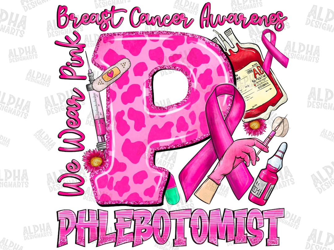 Phlebotomist Breast Cancer Png, Phlebotomist Png, Leopard Pink Png, PNG ...
