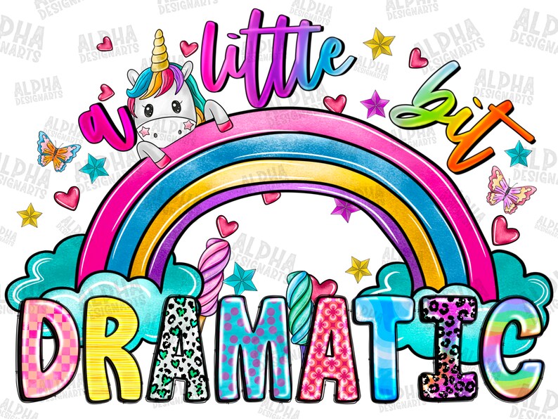Little Bit Dramatic Png, Dramatic Png, Cute Unicorn Png, Unicorn Png ...