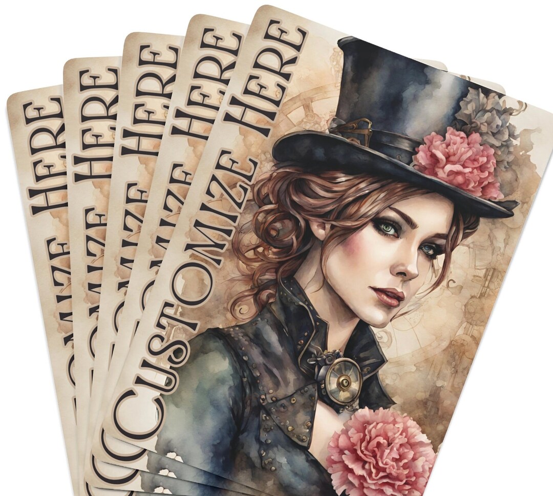 Playing Cards Steampunk Cards Custom Playing Cards - Etsy