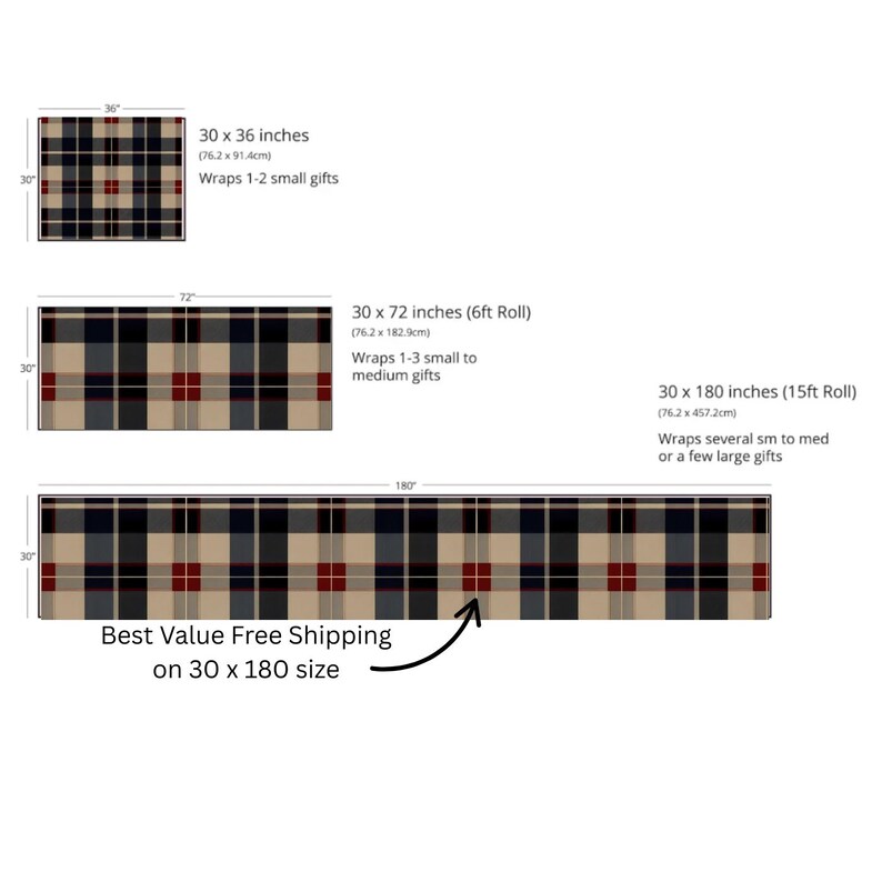 Ralph Lauren Christmas, Dark Plaid Wrapping Paper, Masculine Gift Wrap ...