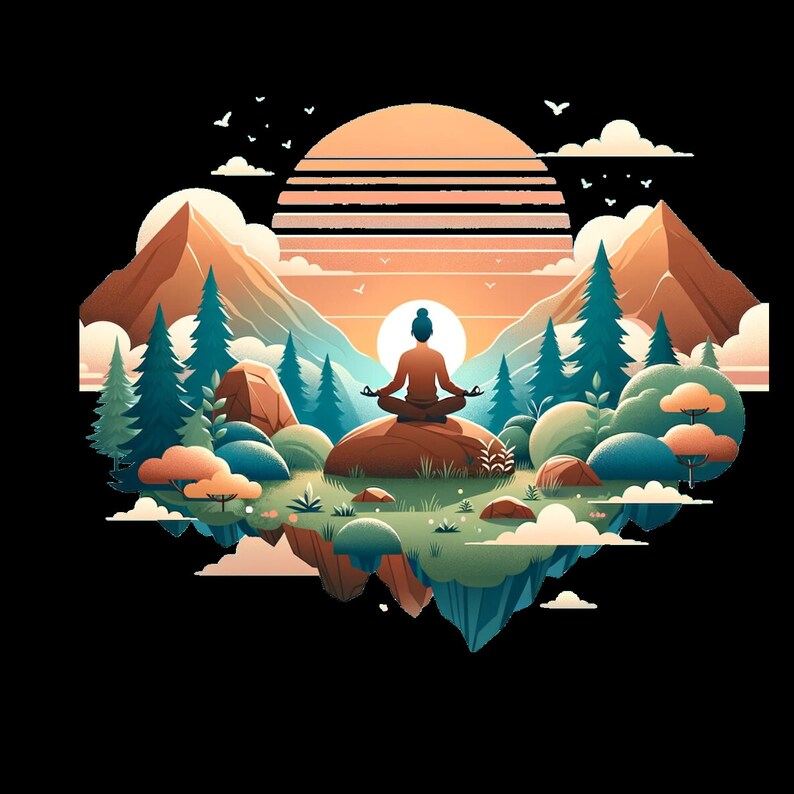 Mindfulness Art PNG, Wellness Clipart, Zen Garden Images, Junk Journal ...