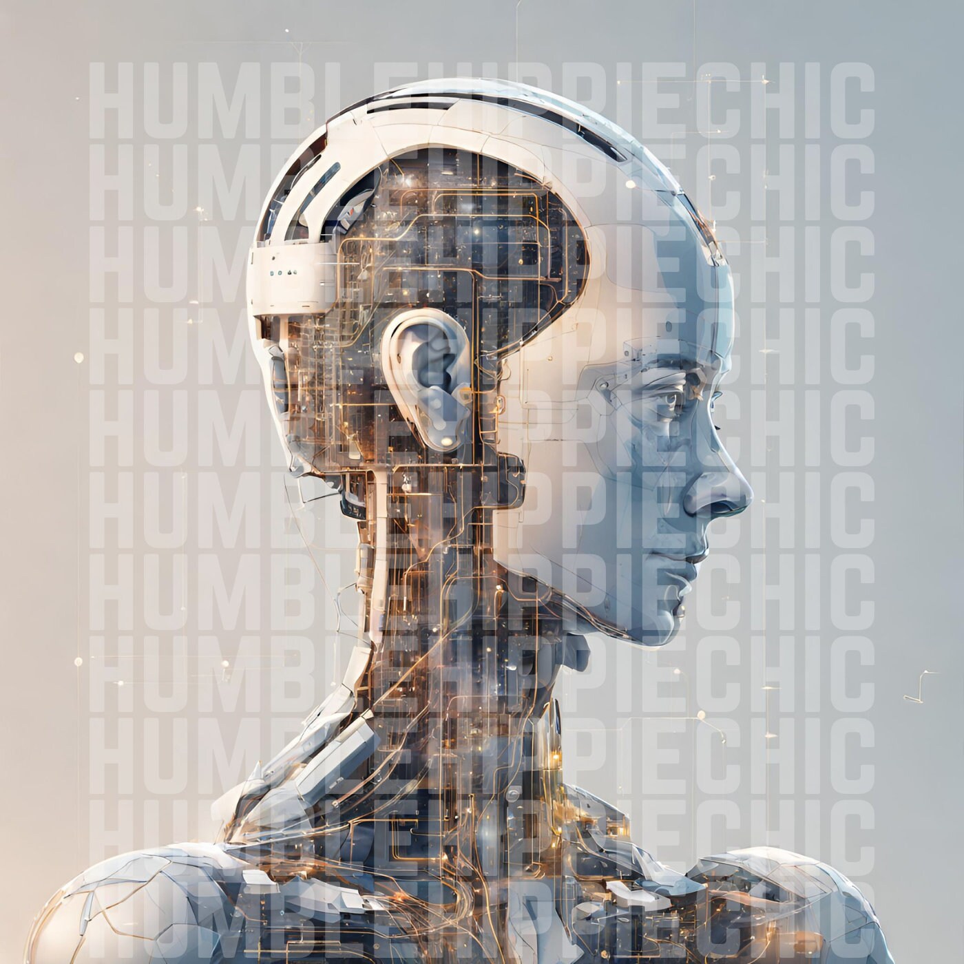 Abstract AI Artwork, Digital Technological Portraits, Futuristic PNG ...
