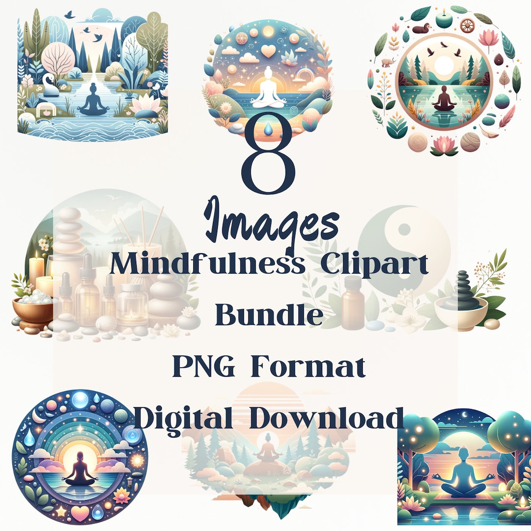 Mindfulness Art PNG, Wellness Clipart, Zen Garden Images, Junk Journal ...