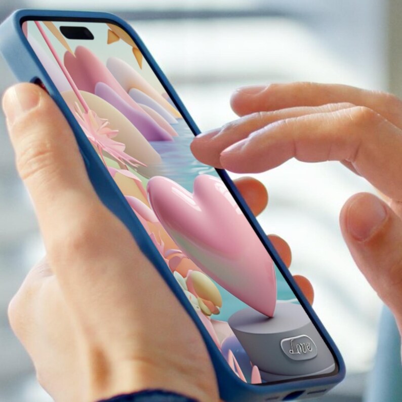 Valentines Day PNG, 3D Phone Wallpapers, Matching Heart Background ...