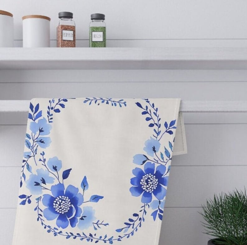 Blue Willow Clipart, Floral Border PNG, Wildflower Graphics, Digital ...