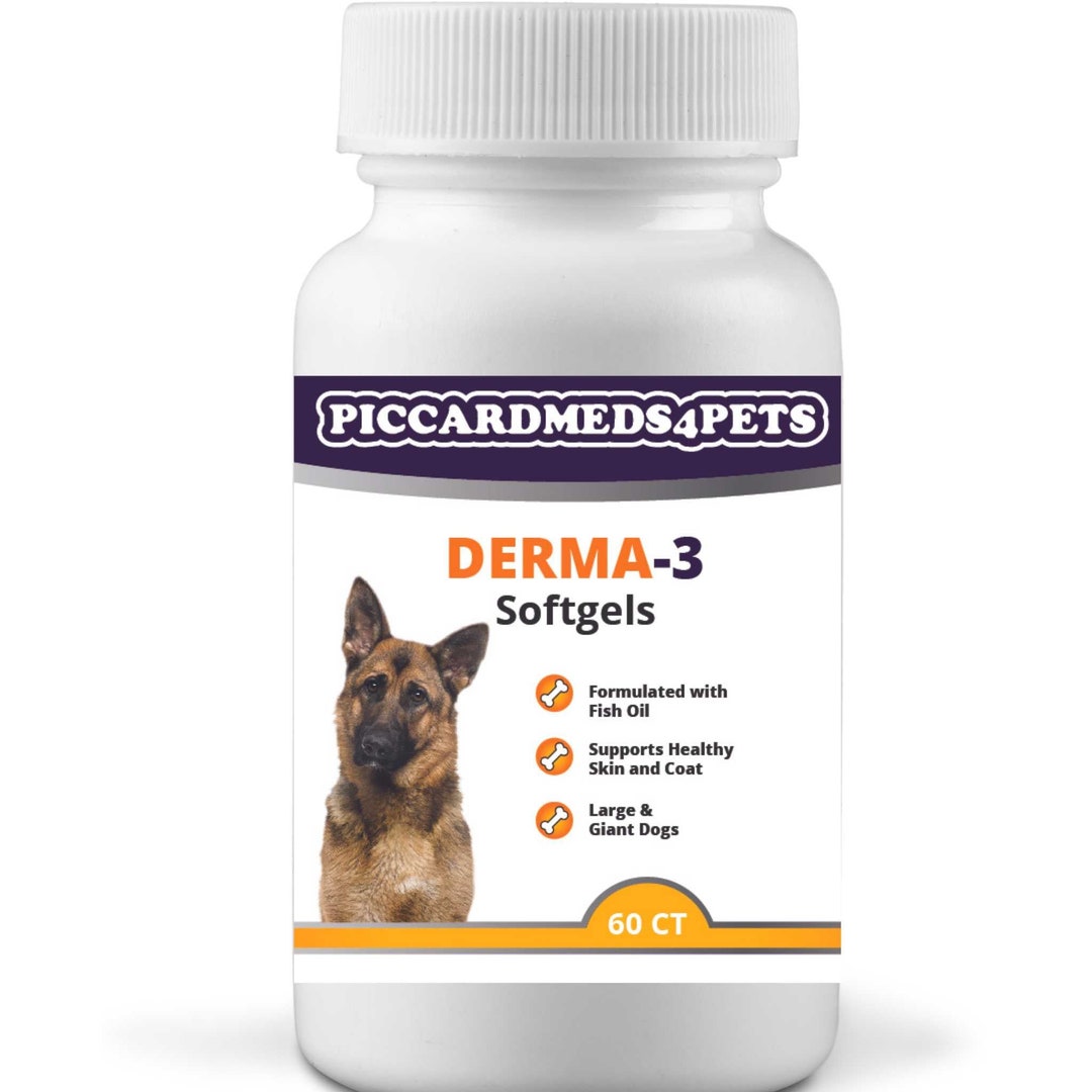 Piccardmeds4pets Derma-3 Omega-3's & Vitamin Supplements Large and ...
