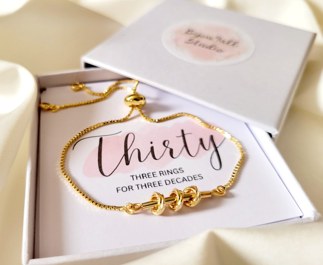 20th/30th/40th/50th/60th Birthday Rings Decades Bracelets Gifts for Her ...