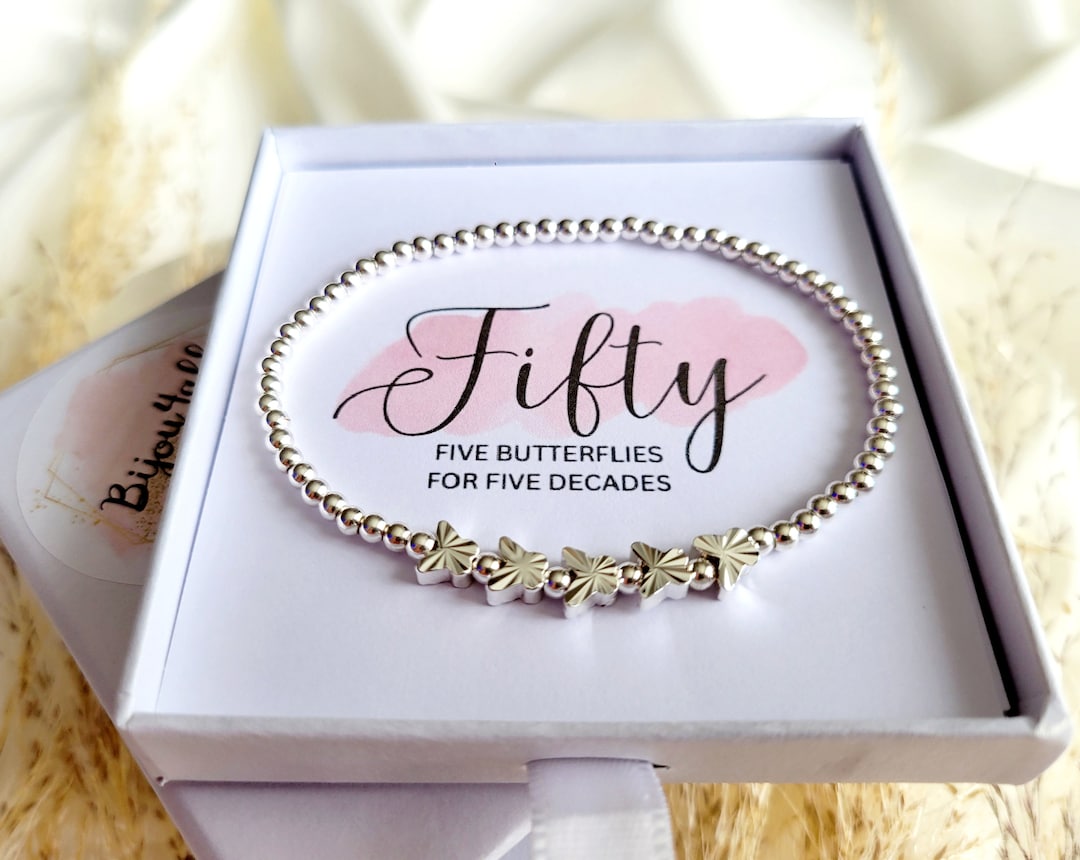 20th/30th/40th/50th/60th Birthday Milestone Butterfly Bracelet, Thirty ...