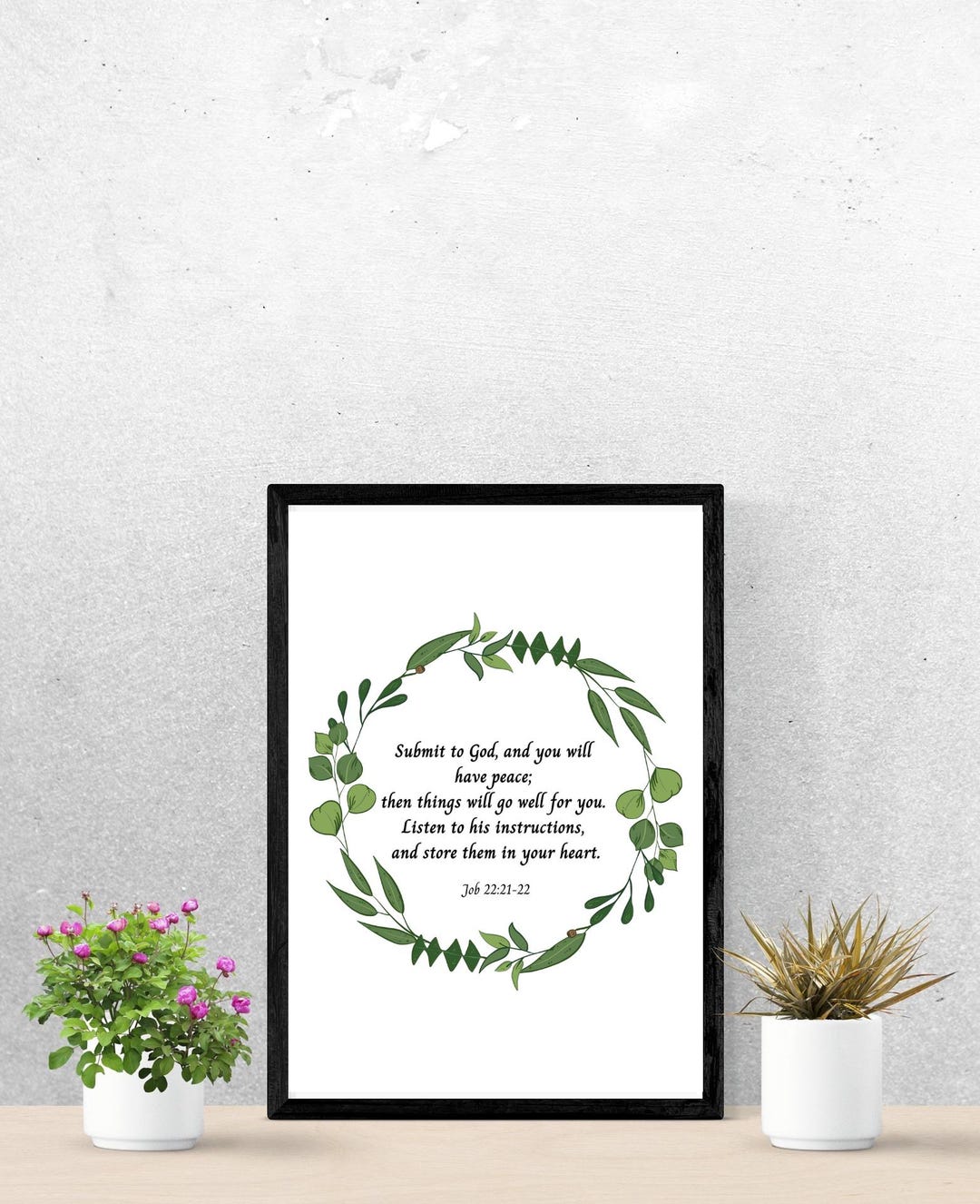 Job 22:21-22 Bible Verse Printable File Printable Wall Art Christian ...