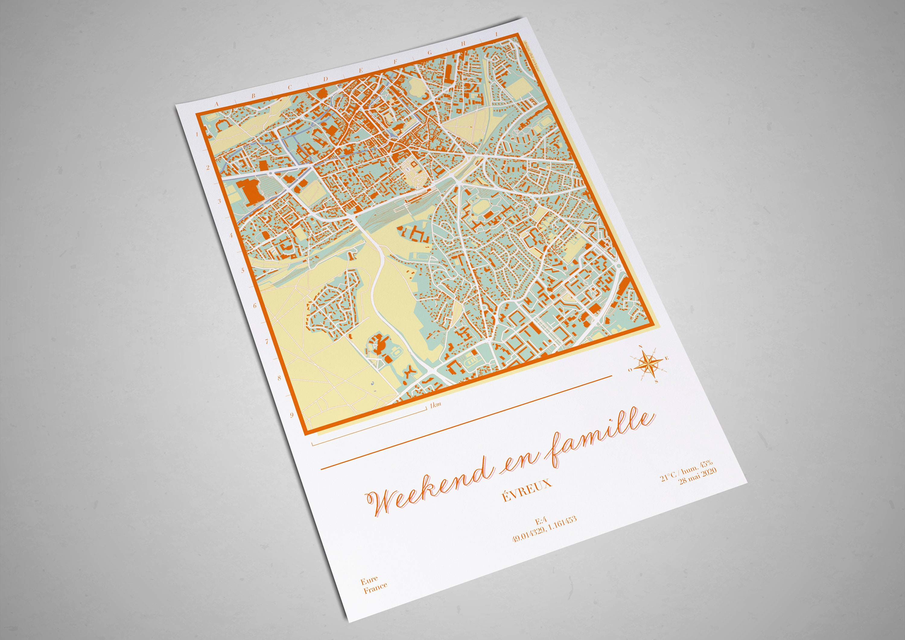 Personalized Location Map - Color Mapping, Plan With Date to Celebrate ...