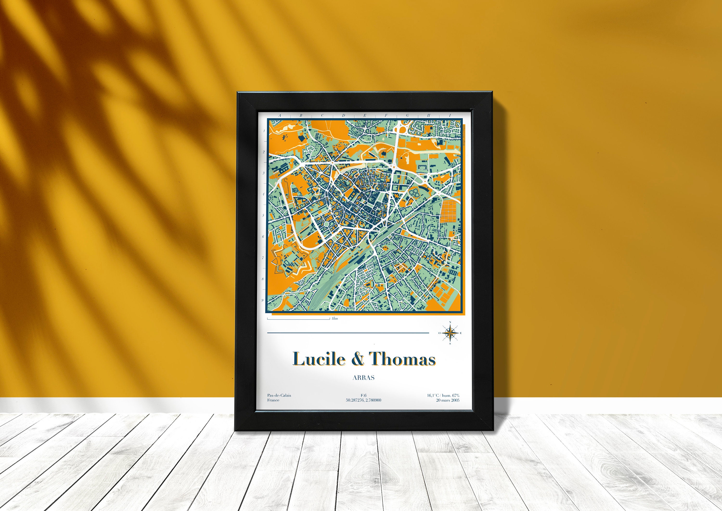 Personalized Location Map - Color Mapping, Plan With Date to Celebrate ...