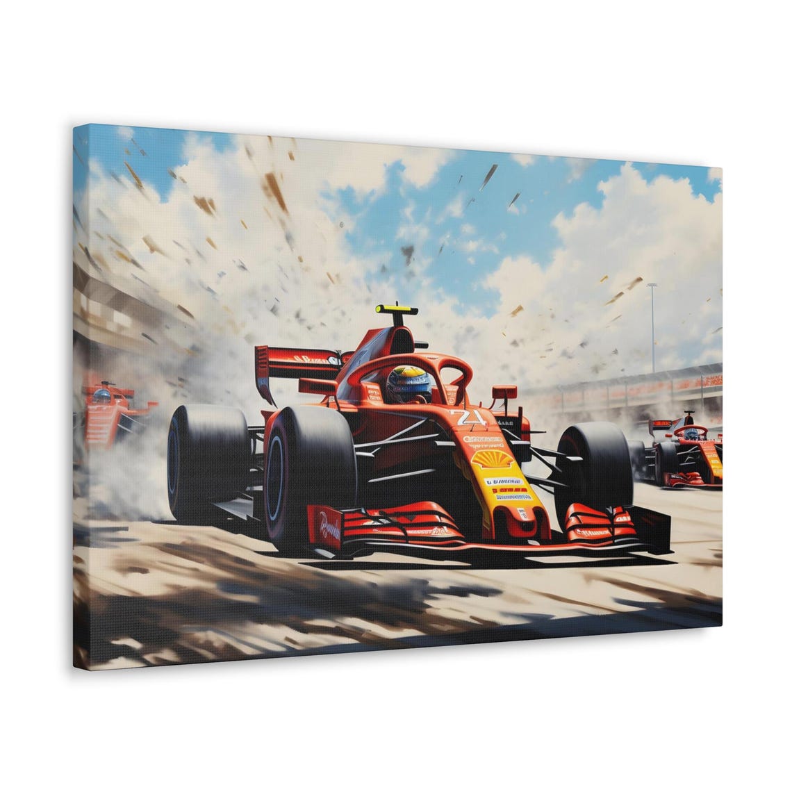 F1 Ferrari Watercolor Circuit of the Americas - Etsy