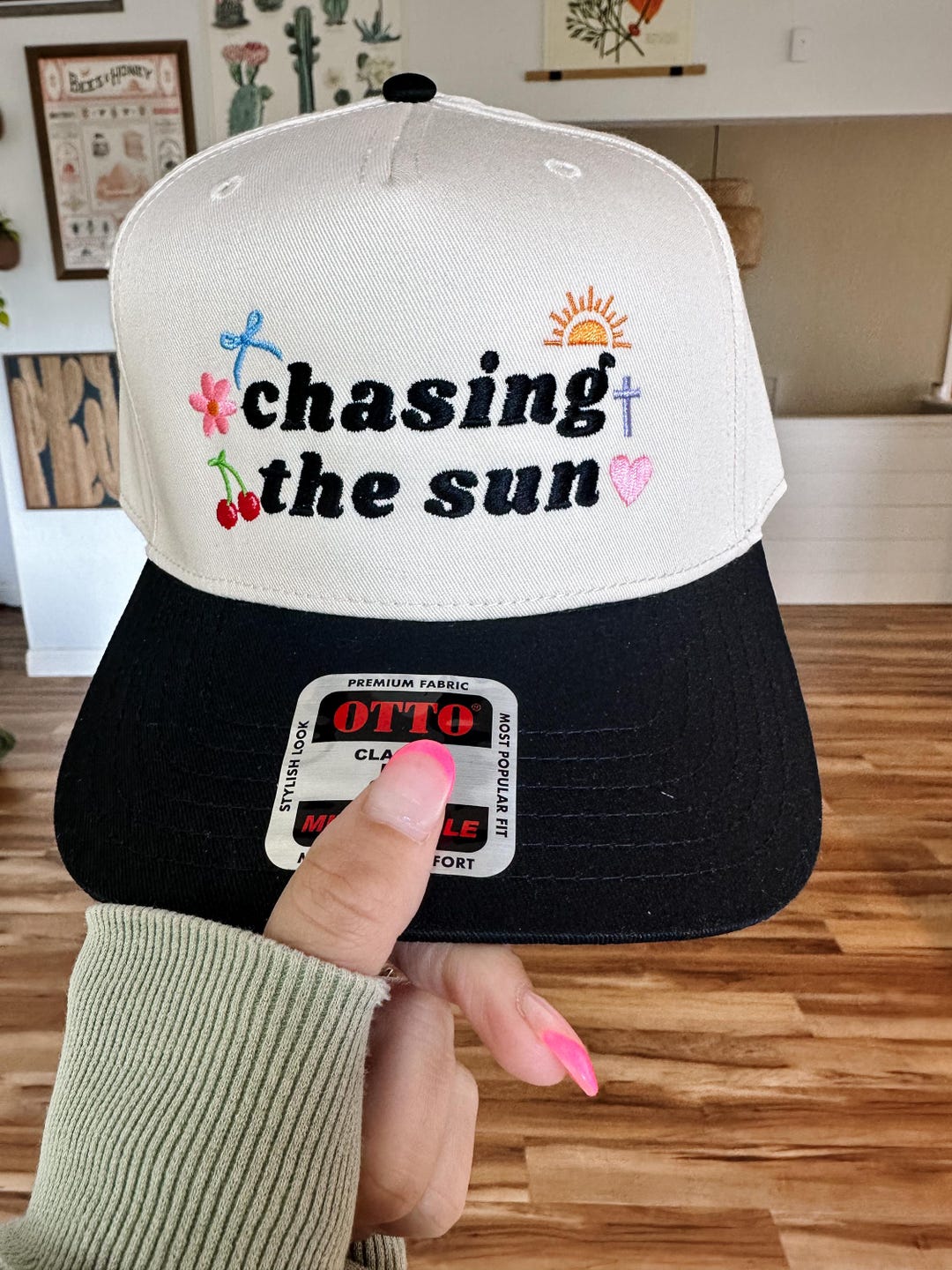 Chasing the Sun Embroidered Hat - Etsy
