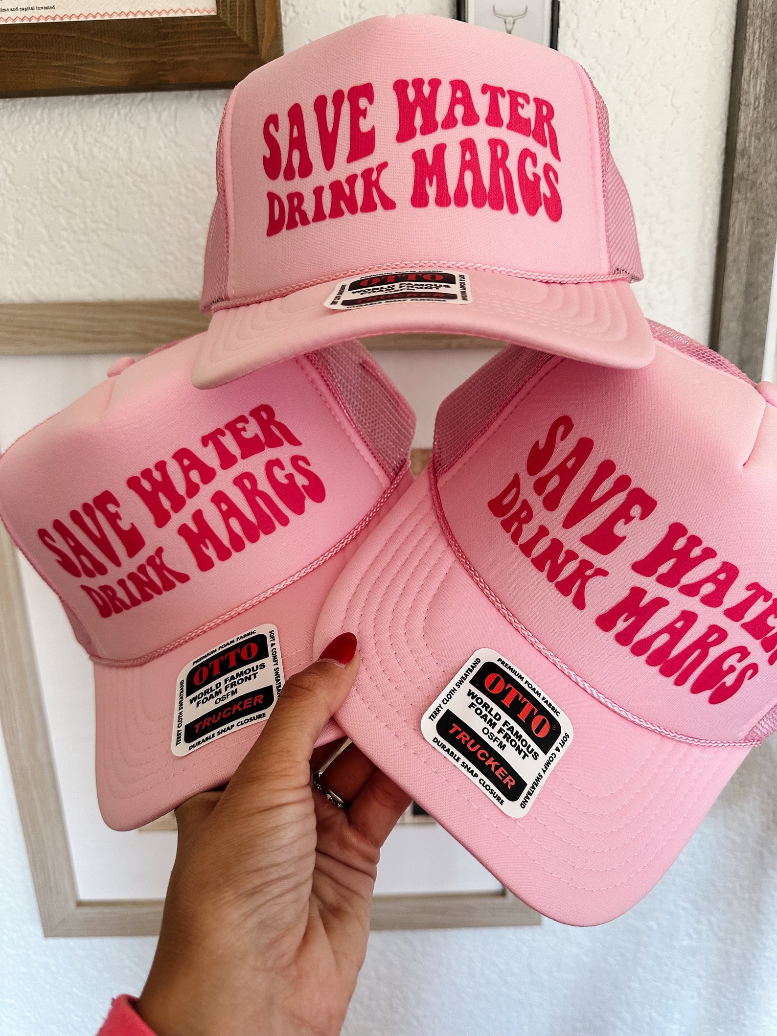 Save Water Drink Margs Trucker Hat, Bachelorette Hats - Etsy