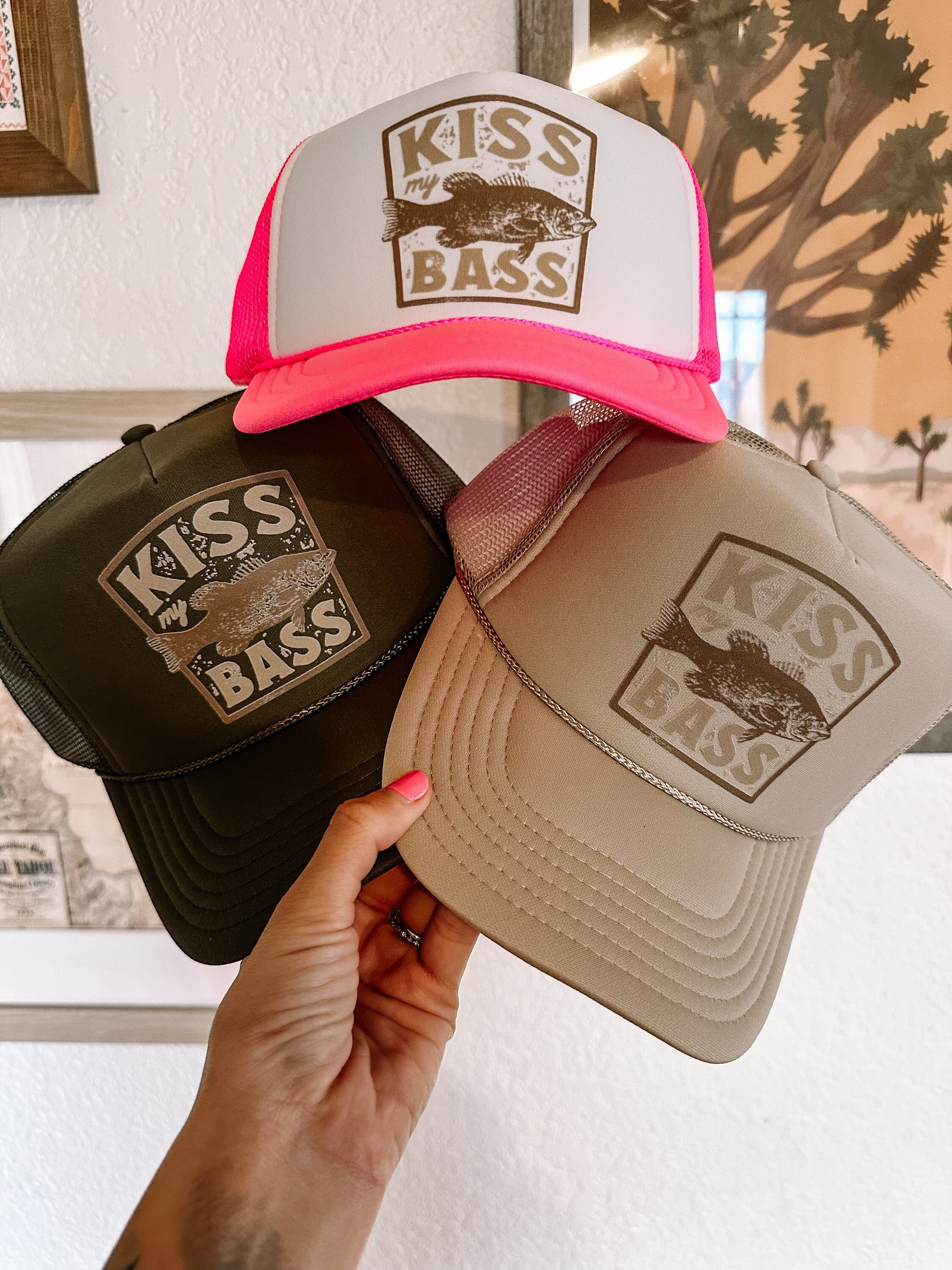 Kiss My Bass Trucker Hat - Etsy