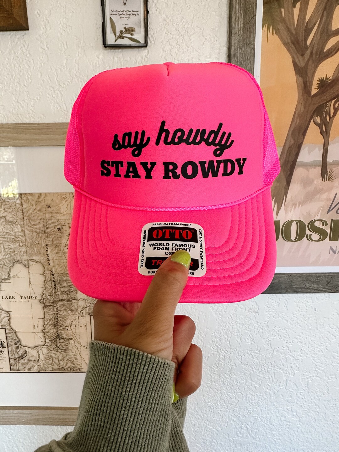 Say Howdy Stay Rowdy Trucker Hat, Trendy Hats, Summer Trucker Hats - Etsy