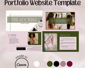 Canva Portfolio Website Template - Etsy