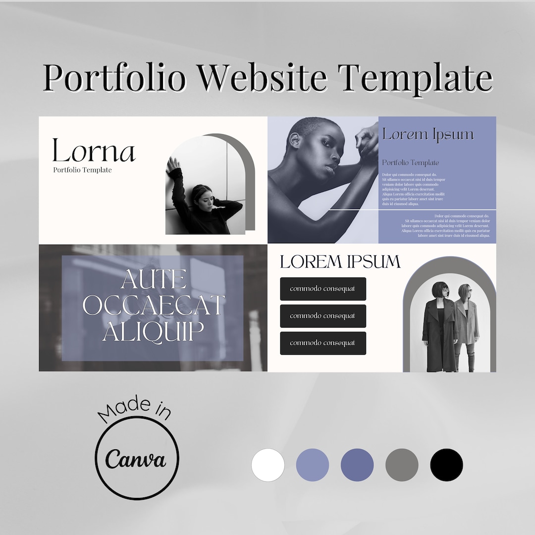 Canva Portfolio Website Template - Etsy