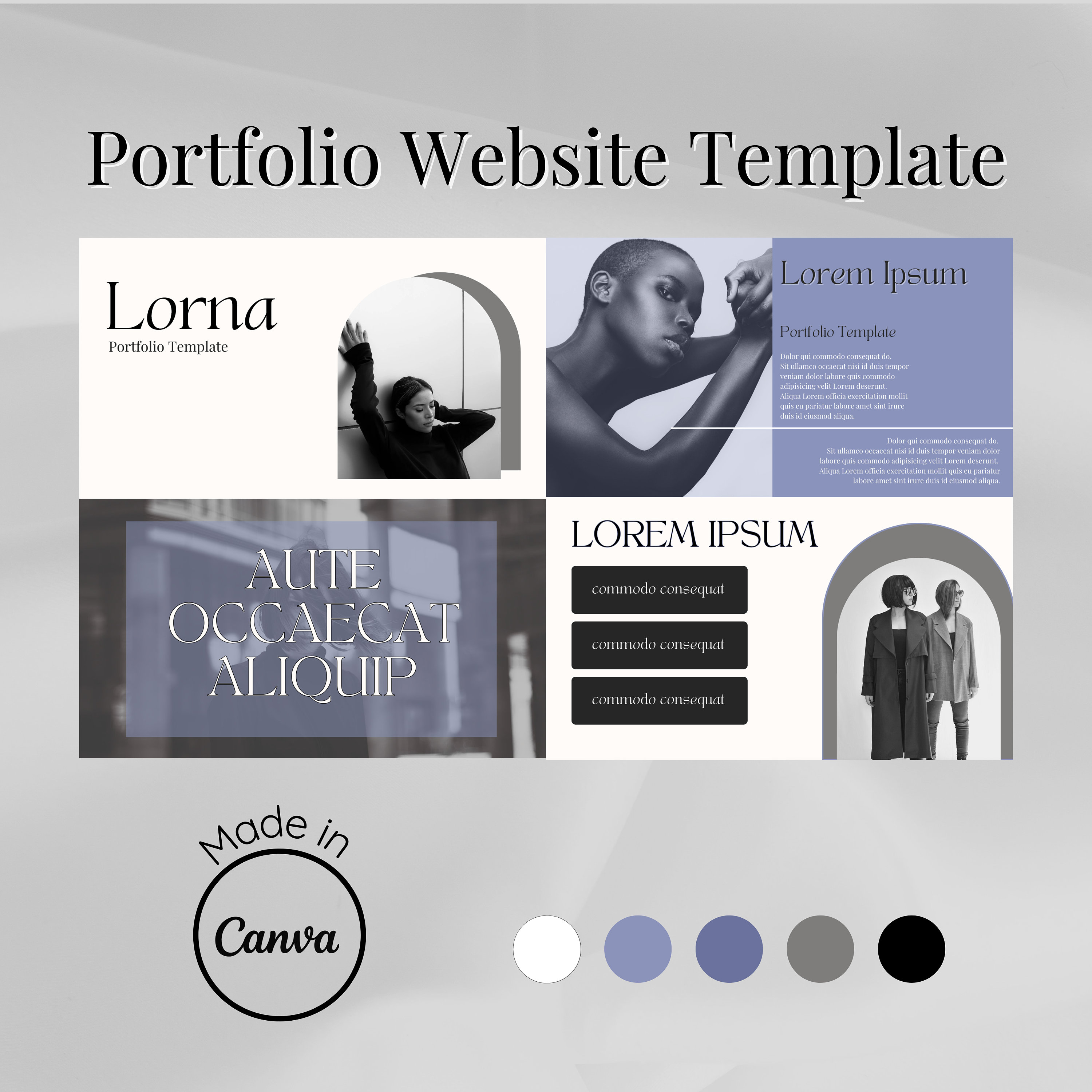 Canva Portfolio Website Template - Etsy