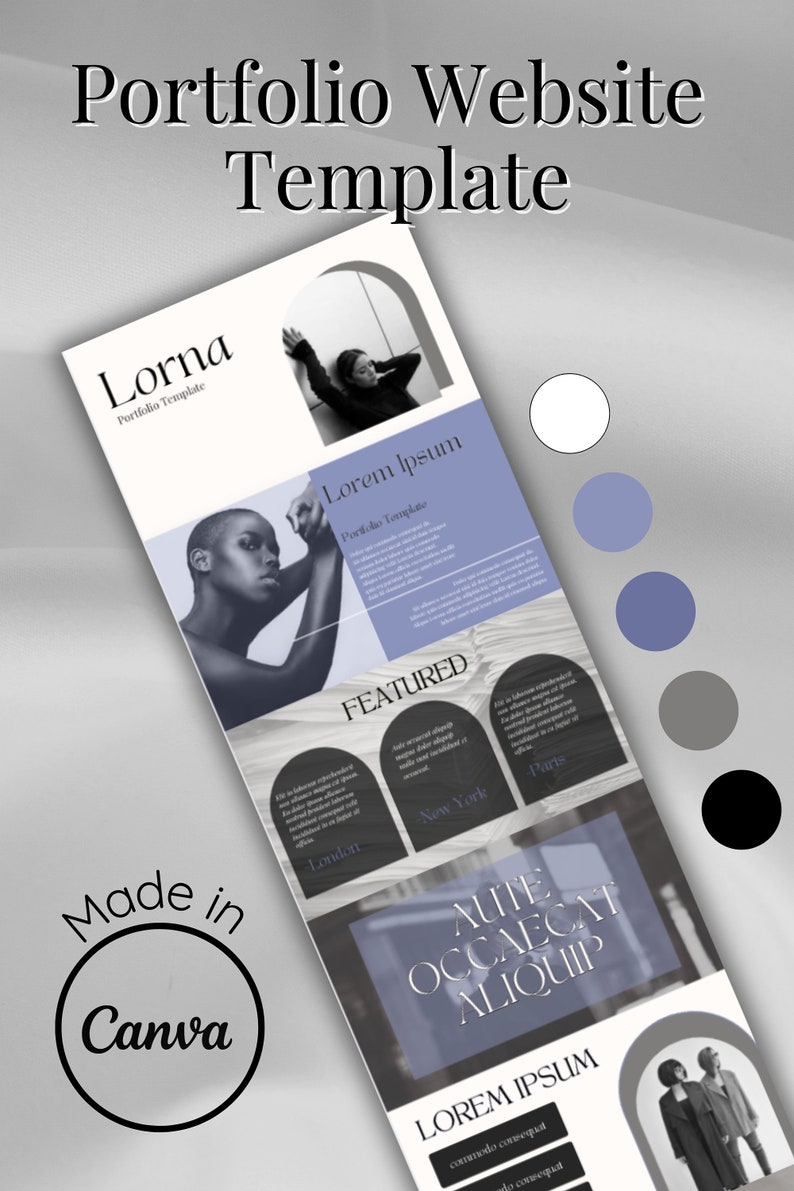 Canva Portfolio Website Template - Etsy
