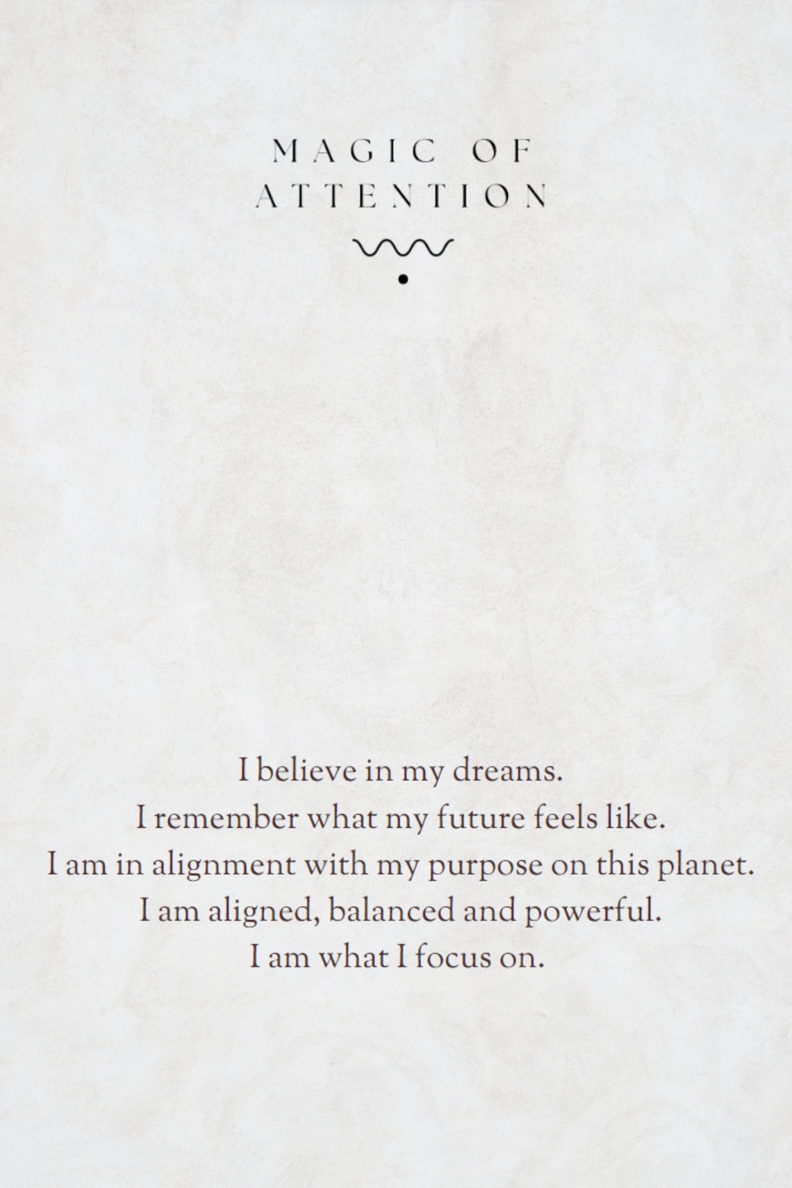 Magic of Attention – Motivational Quote Poster – Digital Wall Art ...