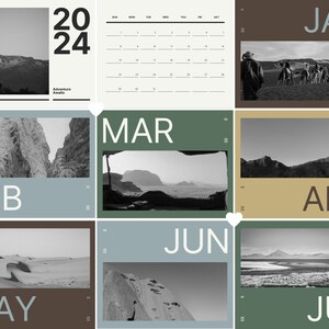 2023 2024 Calendar, Minimalist, Wall Calendar, Digital Calendar, 12 ...