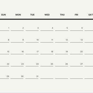2023 2024 Calendar, Minimalist, Wall Calendar, Digital Calendar, 12 ...