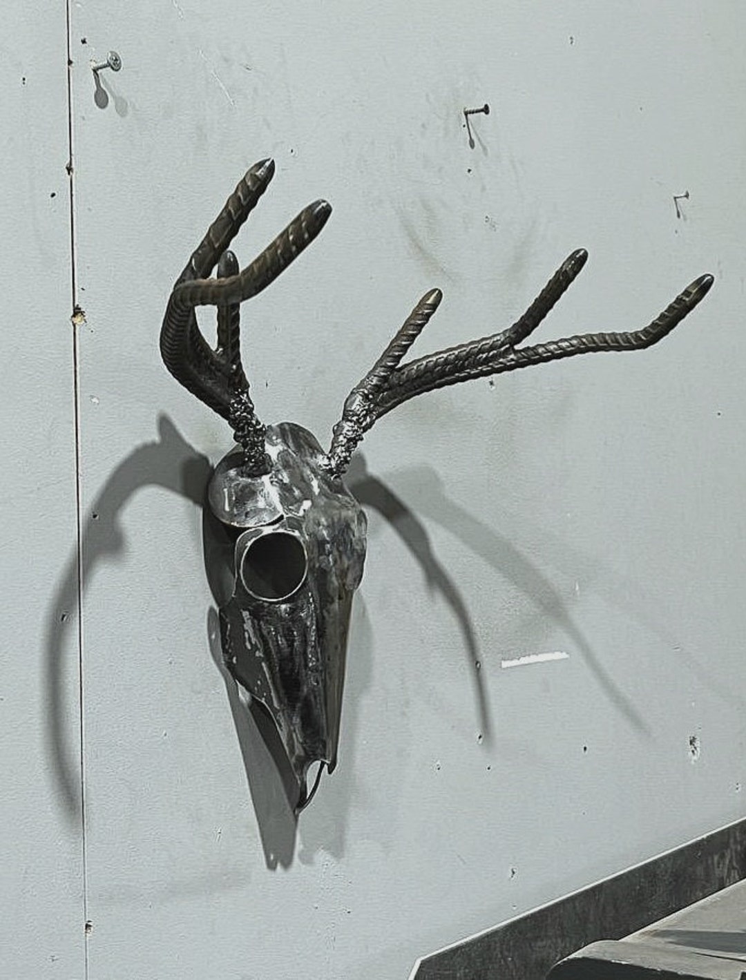 Hand Made Metal Deer Skull - Etsy