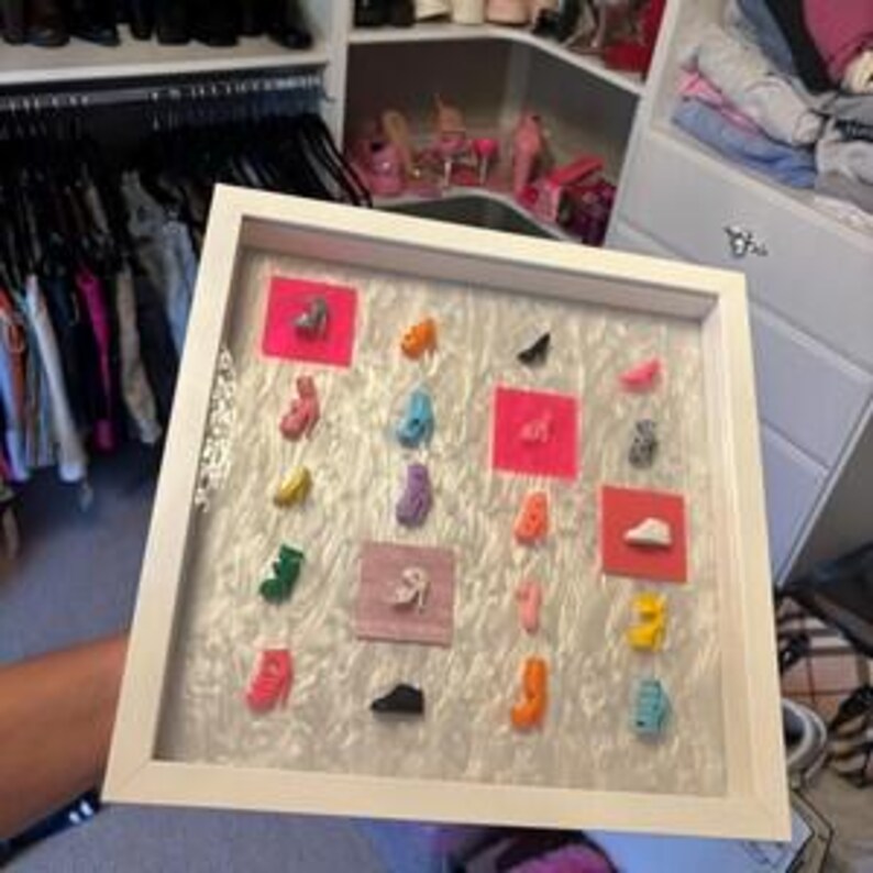 Barbie Shoe Shadow Box Wall Art - Etsy