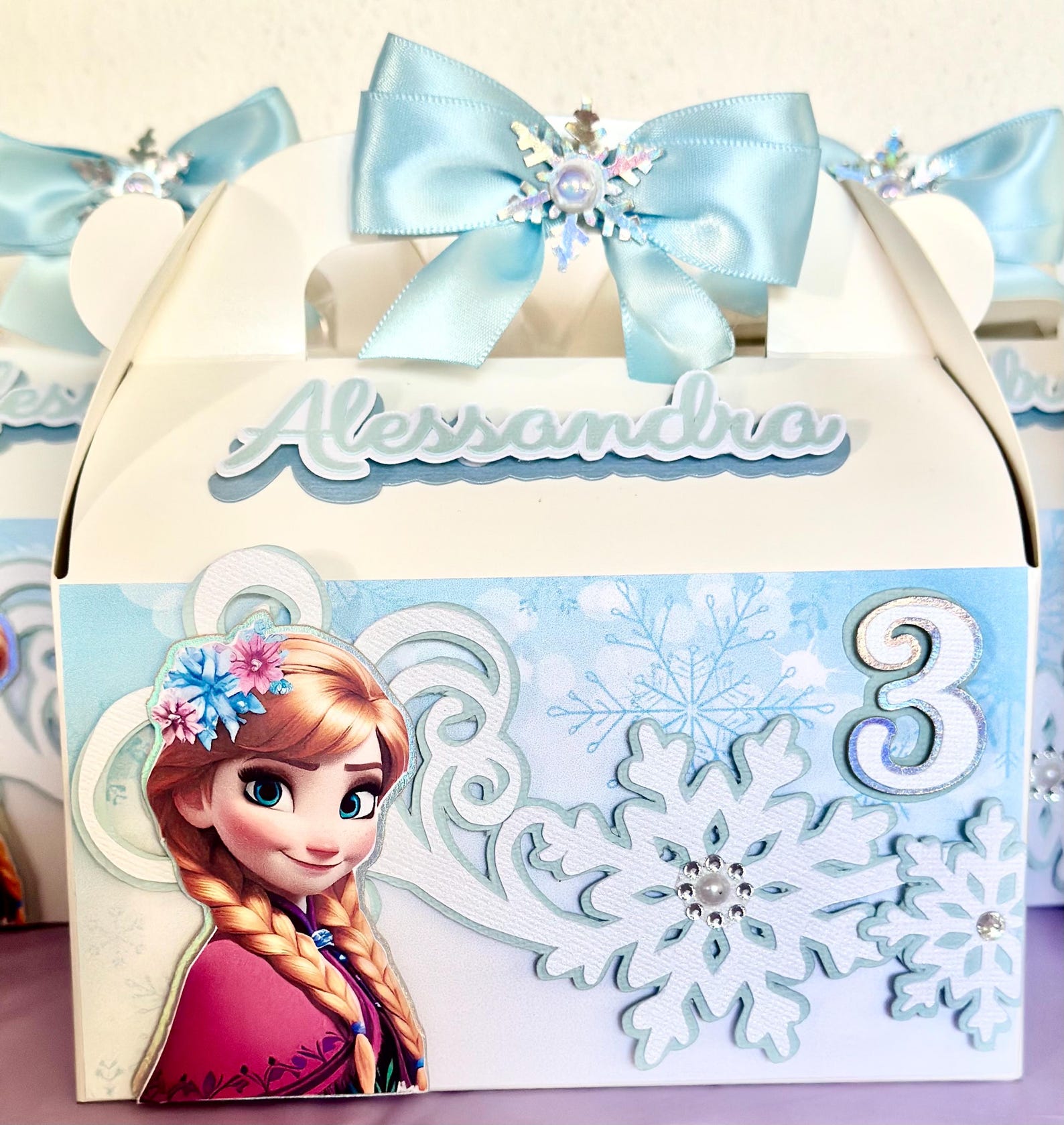 Frozen Favor Boxes With Ribbon - Etsy