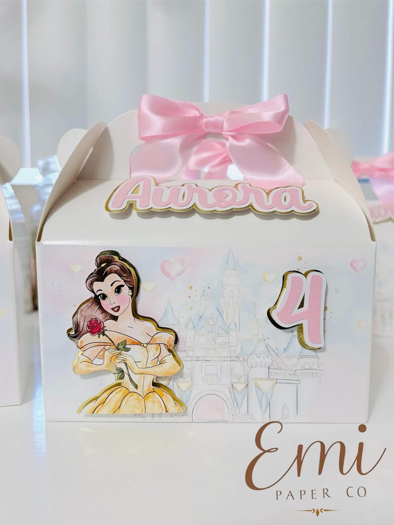 Princess Favor Boxes With Ribbon - Etsy