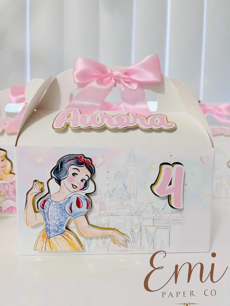 Princess Favor Boxes With Ribbon - Etsy