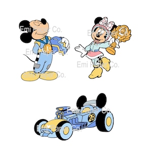 Vintage Blue Mickey Roadster Racer Image: PNG Instant Download - Etsy