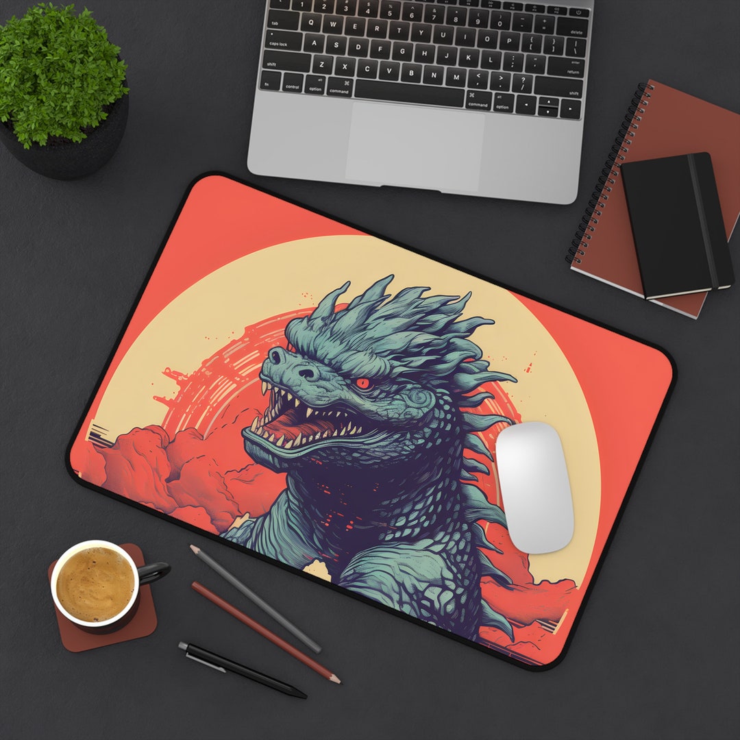 Gaming Mouse Pad Godzilla Gaming Desk Mat Desk Pad - Etsy