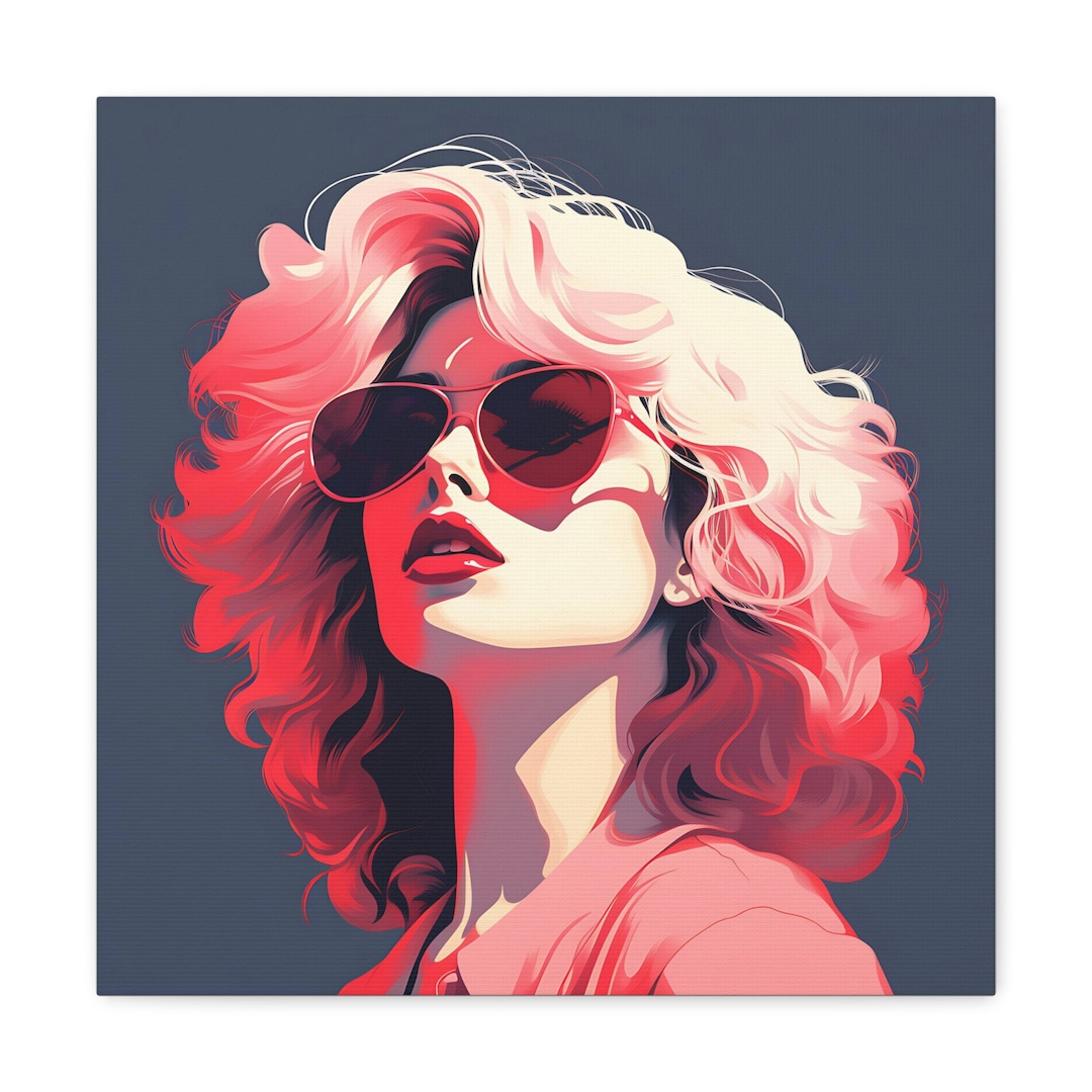 Canvas of 80s Babes, Women, Unframed,poster,square,1:1,vintage ...