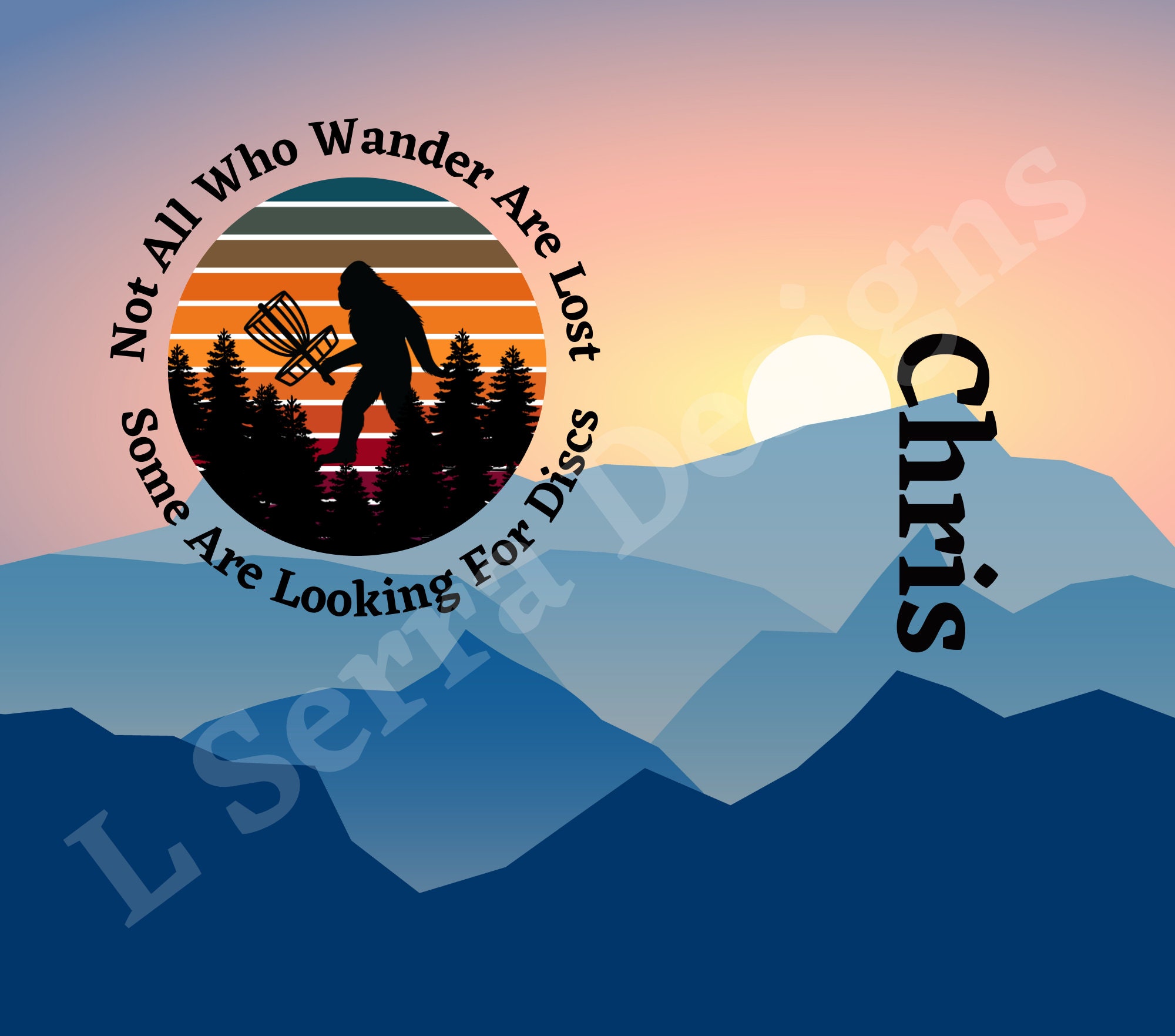 Disc Golf Tumbler Wrap Design - Not All Who Wander Are Lost - Etsy