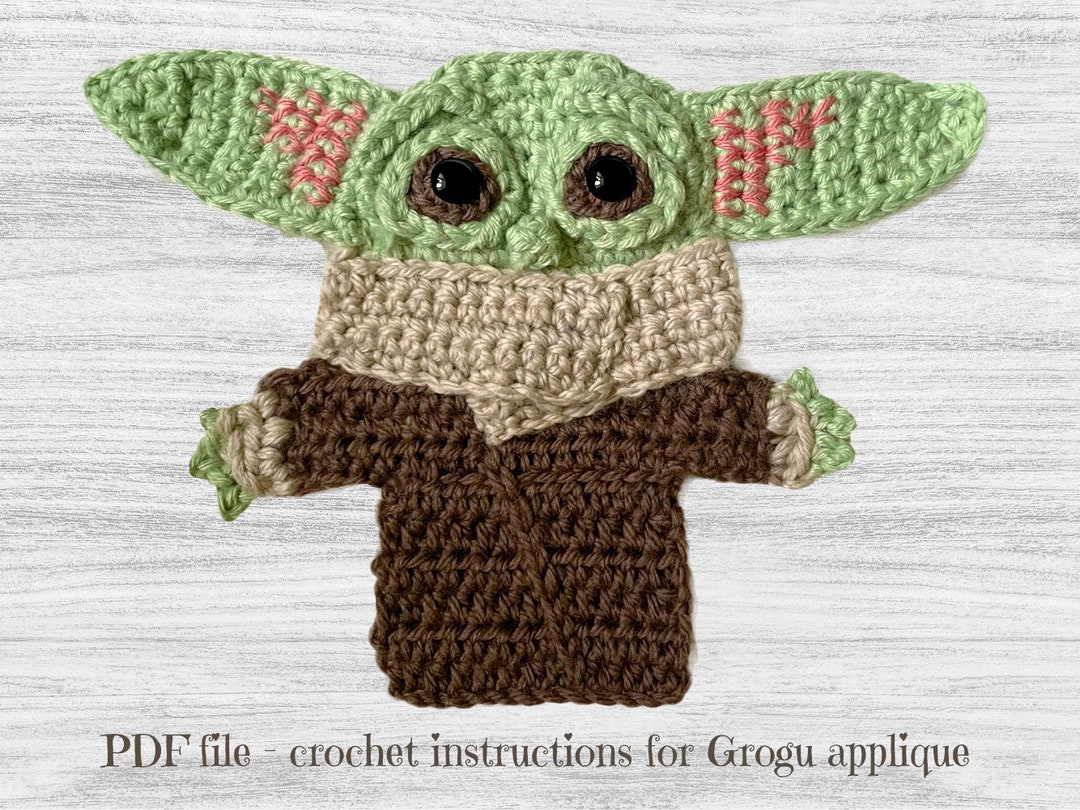 Grogu the Child - Baby Yoda - Applique - Digital Crochet Pattern - Flat ...