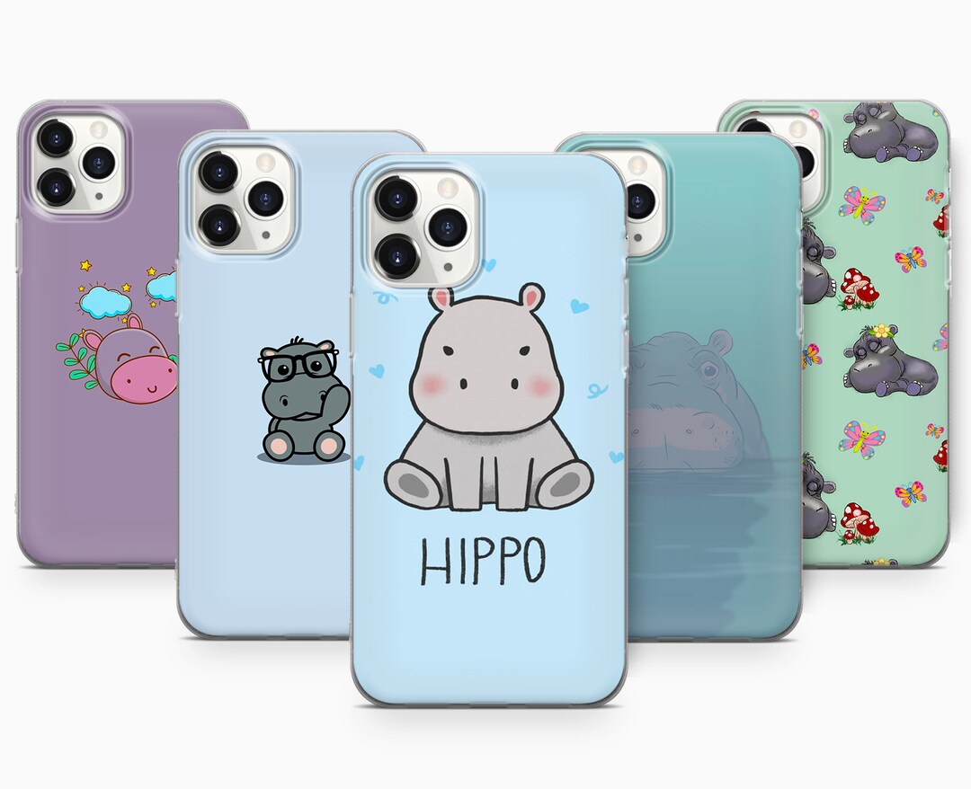 Carton Hippo Phone Case for iPhone 15promax 14pro 13 Pro 12 11 X XS ...