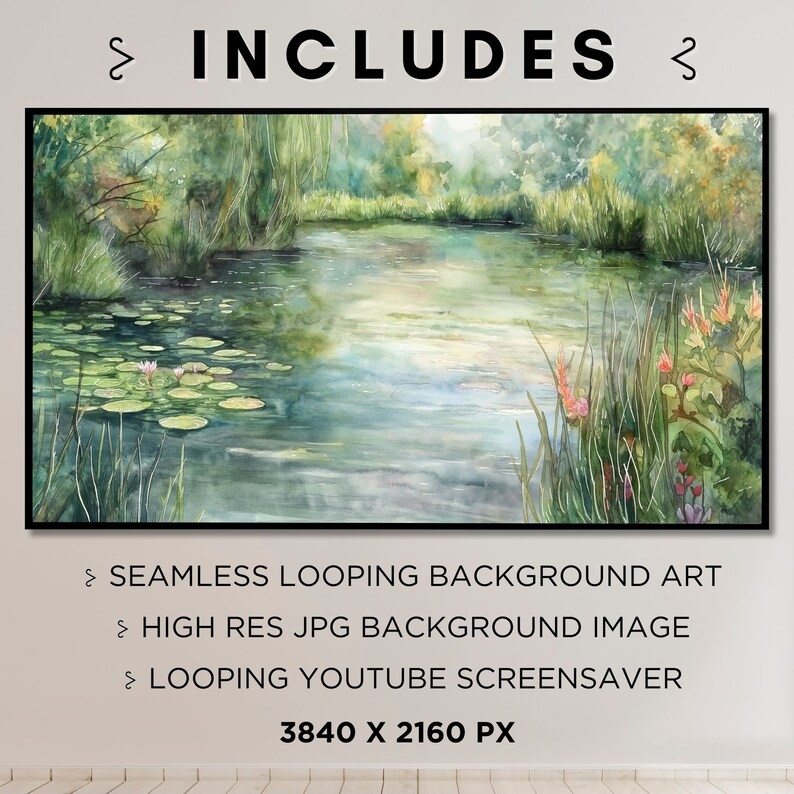 LIVE ANIMATED Frame Art Background Screensaver Wallpaper | Watercolor ...