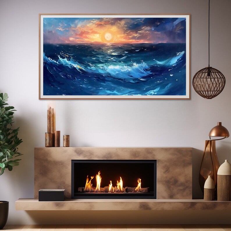 LIVE ANIMATED Frame Art Background Screensaver Wallpaper Dark Blue ...