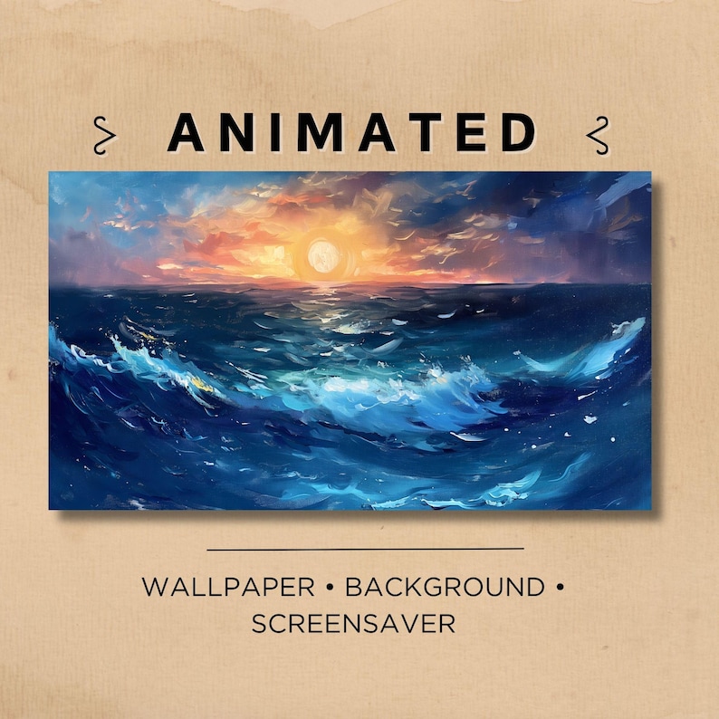 LIVE ANIMATED Frame Art Background Screensaver Wallpaper | Dark Blue ...