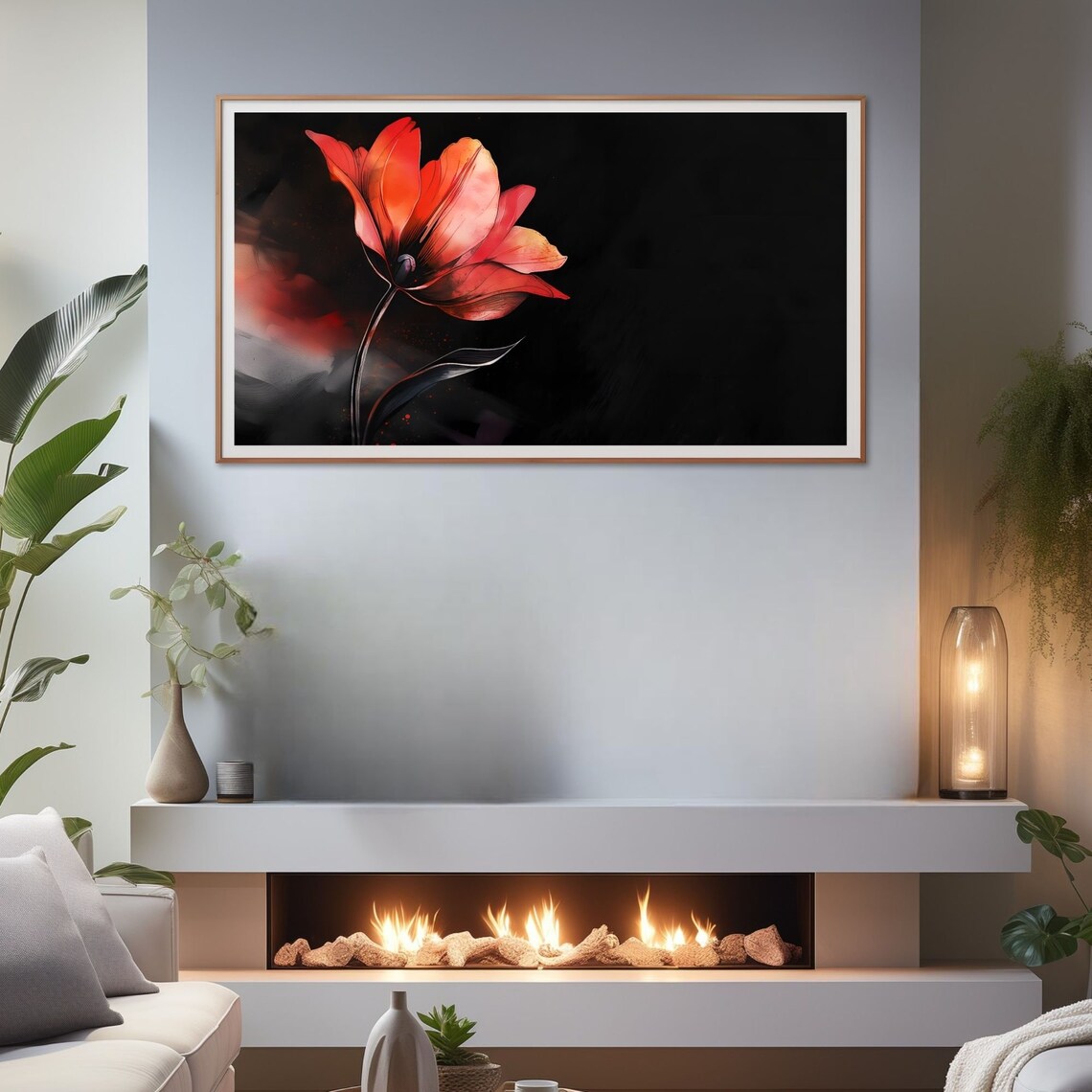 Animated Single Flower Art | Video, Screensaver, Background, Wallpaper ...