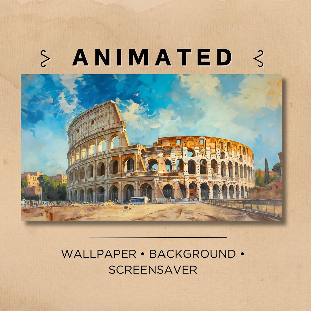Animated Rome Watercolour Painting | Video, Screensaver, Background ...