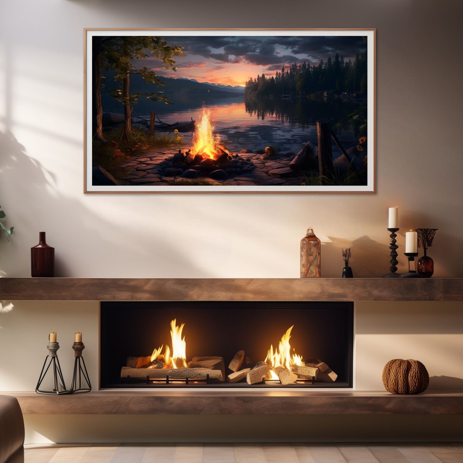 LIVE ANIMATED Frame Art Background Screensaver Wallpaper | Campfire ...