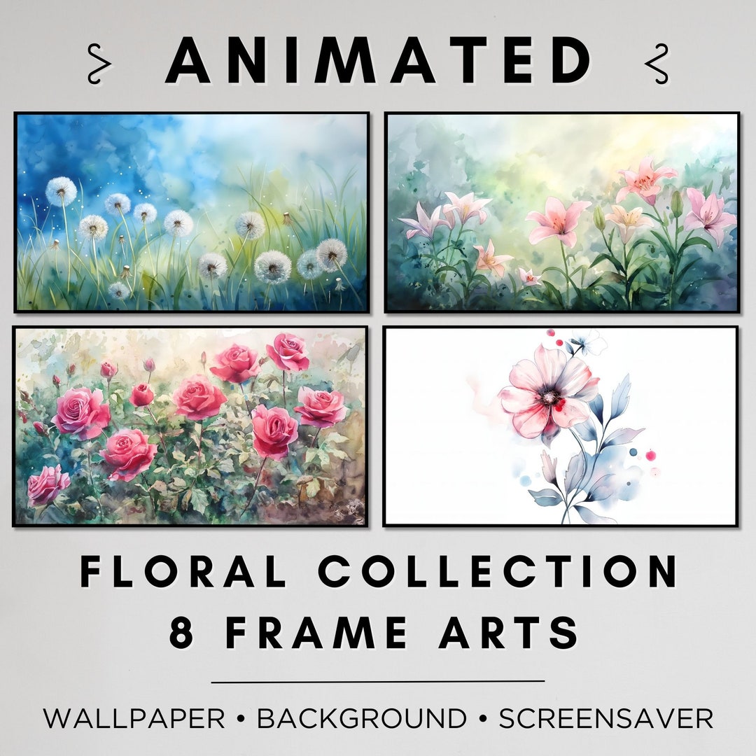 Animated Flower Art Collection Videos for Tvs, Computers, Laptops 8x ...