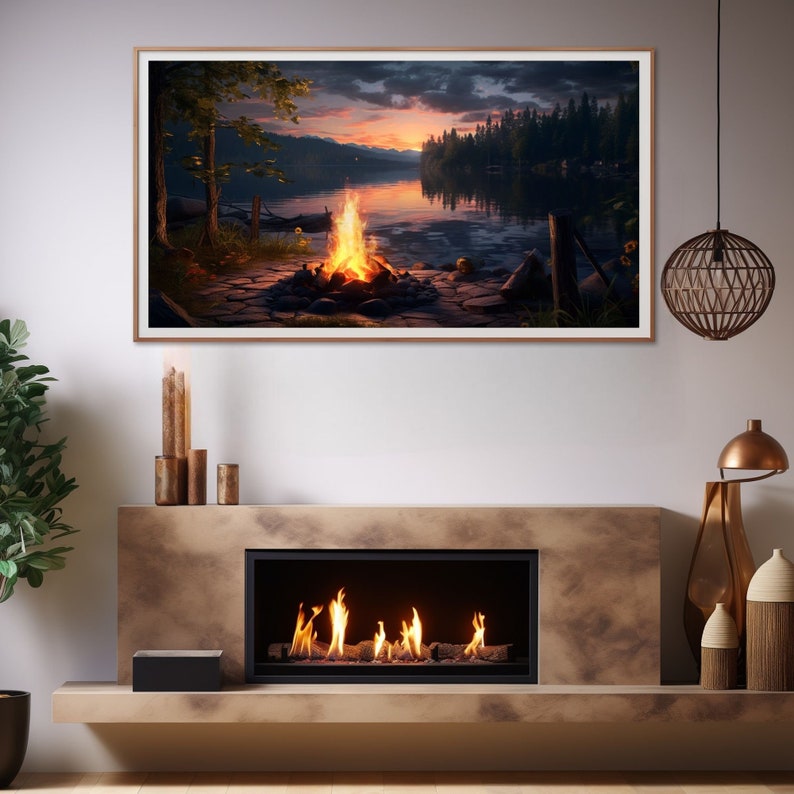 LIVE ANIMATED Frame Art Background Screensaver Wallpaper | Campfire ...