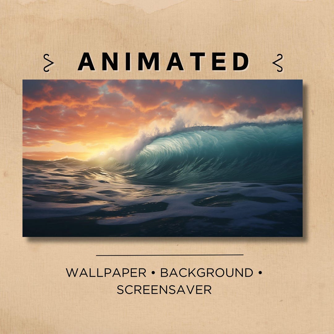 LIVE ANIMATED Frame Art Background Screensaver Wallpaper | Waving Ocean ...