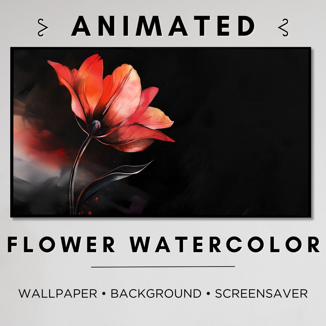 Animated Single Flower Art Video, Screensaver, Background, Wallpaper ...