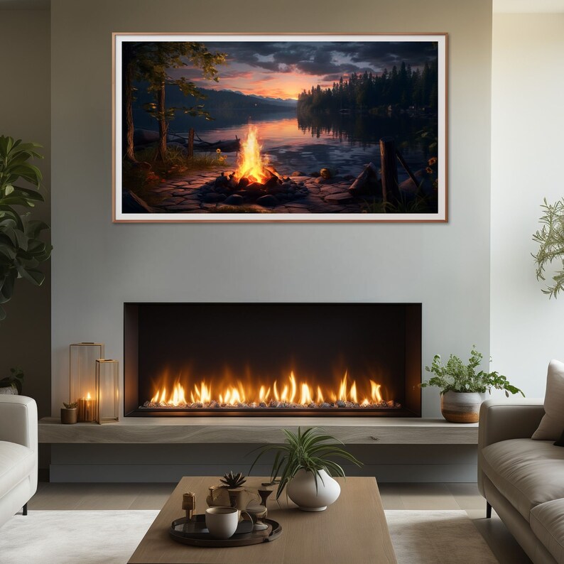 LIVE ANIMATED Frame Art Background Screensaver Wallpaper | Campfire ...